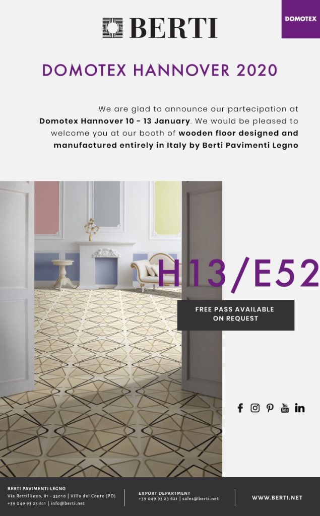 Berti Flooring at Domotex Hannover 2020! - Berti Pavimenti Legno